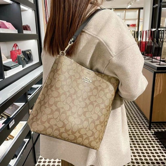 Coach | Bags | Coach Ca56 Mollie Bucket Bag In Signature Canvas In ...